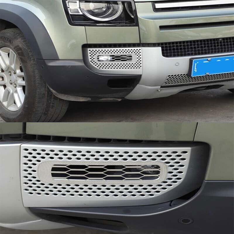 Front Bumper Fog Light For Land Rover Defender 20-2023 Silver Steel ...