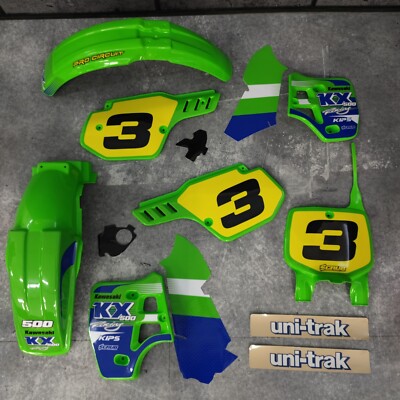 Plastics + Graphics Kawasaki KX500 1989-2004 Custom race number | eBay