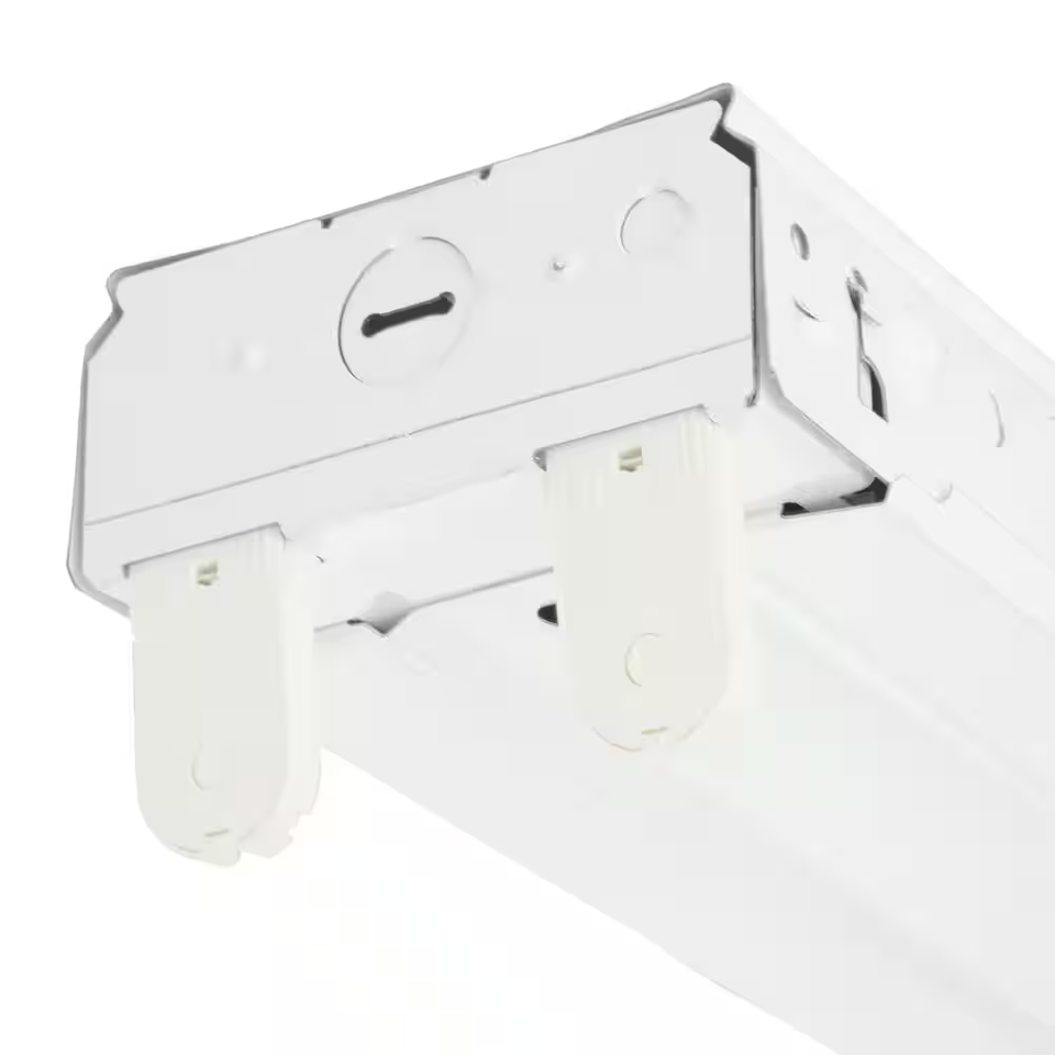 Metalux Fluorescent Light Fixture 4ft Strip 2 Lamp T12 40W Shop Garage ...