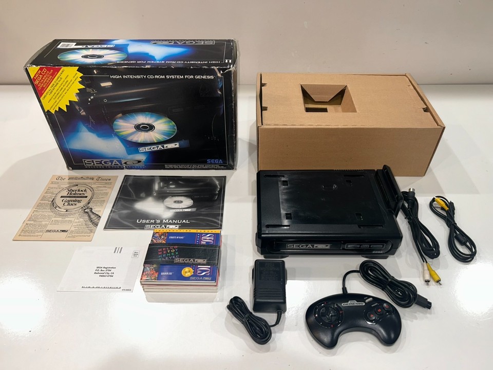 Sega CD Model 1 CIB Genesis System Console Add On Complete in Box ...
