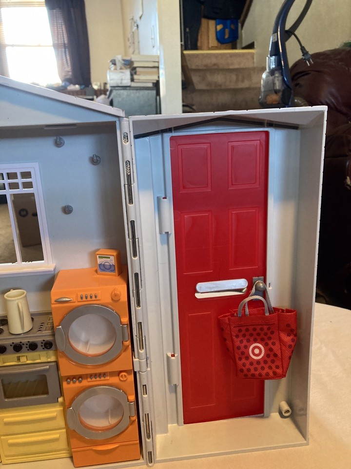 2005 Mattel Barbie Totally Real Fold Up Doll House Some Sounds ...
