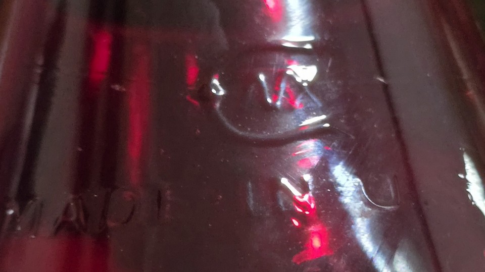 USA Vintage Corning Glass #4 CNX Nonex Red Tall Blank Lantern Globe ...