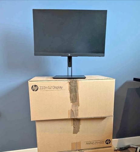 2 x HP 22 inch monitor + Dual Monitor Stand + Dell Docking Station ...