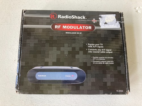 Radio Shack RF Modulator 15-2526 TV Converter A/V Into Coaxial Cable ...
