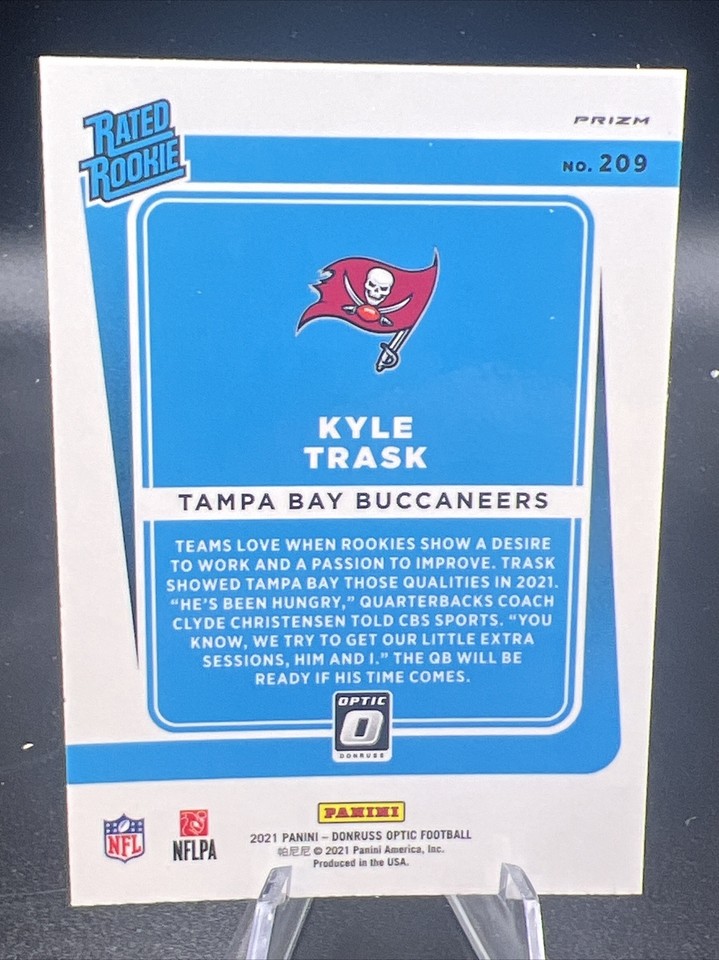 2021 Donruss Optic Blue Scope #209 Kyle Trask Rated Rookie Card Tampa ...