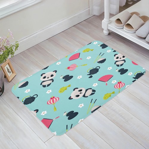 Animal Mat Panda Bamboo Ink Painting Floor Entrance Living Room Kitchen ...