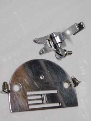 VINTAGE EDISON SEWING MACHINE MODEL 1603 NEEDLE PLATE AND PRESSER FOOT ...