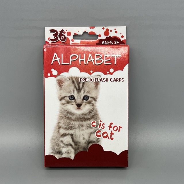 Bendon Alphabet Pre-K Flash Cards 36 Cards Animals Game Learning ...