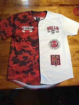 CHICAGO BULLS BASEBALL JERSEY RED- SIZE Medium | eBay