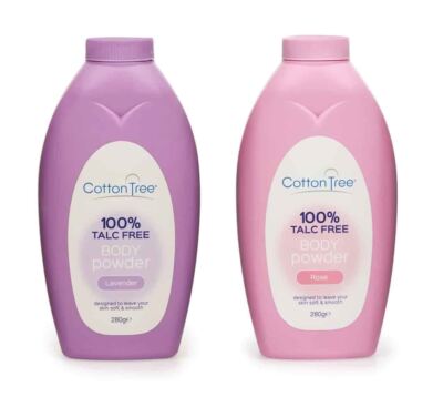Cotton Tree Talcum Free Body Powder 280g Lavender or Rose Assorted ...