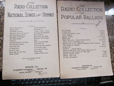 *The Radio Collection of Popular Ballads 1925 & NATIONAL SONGS & HYMNS ...