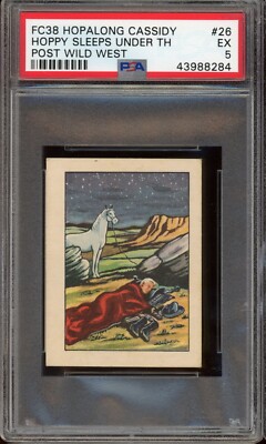 1951 FC38 Hopalong Cassidy Post Wild West #26 Hoppy Sleeps Under... PSA ...