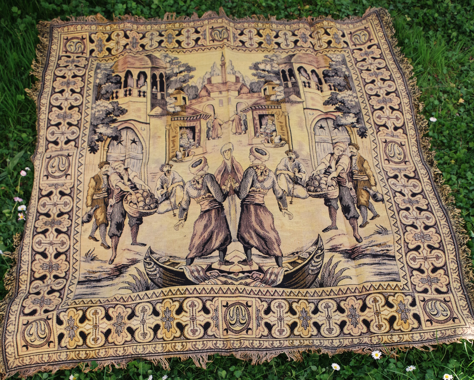 Alte Decke, Bildteppich, wohl 60er Jahre TOP Erhaltung (302) | eBay