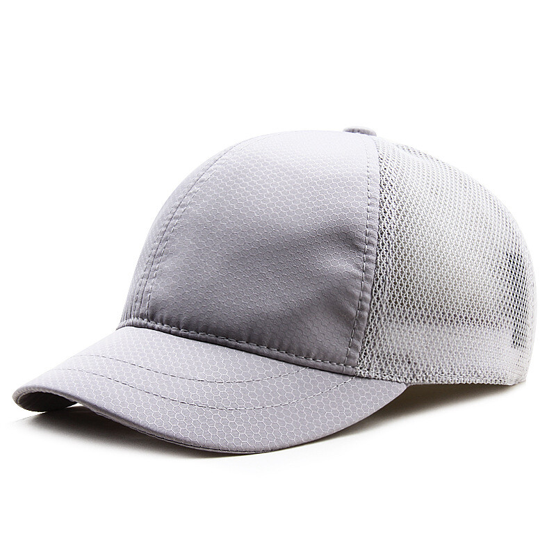 Men Quick Dry Baseball Cap Mesh Back Short Brim Trucker Adjustable ...