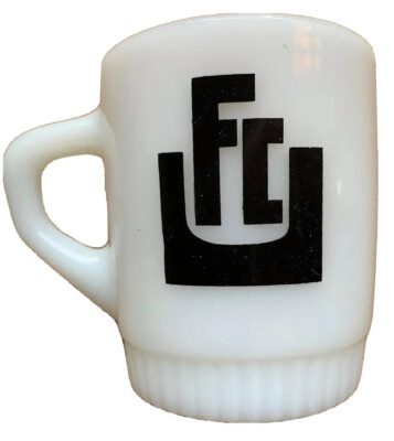 1970s FARMWAY CREDIT UNION FIRE KING COFFEE MUG, BELOIT LINCOLN MANKATO ...