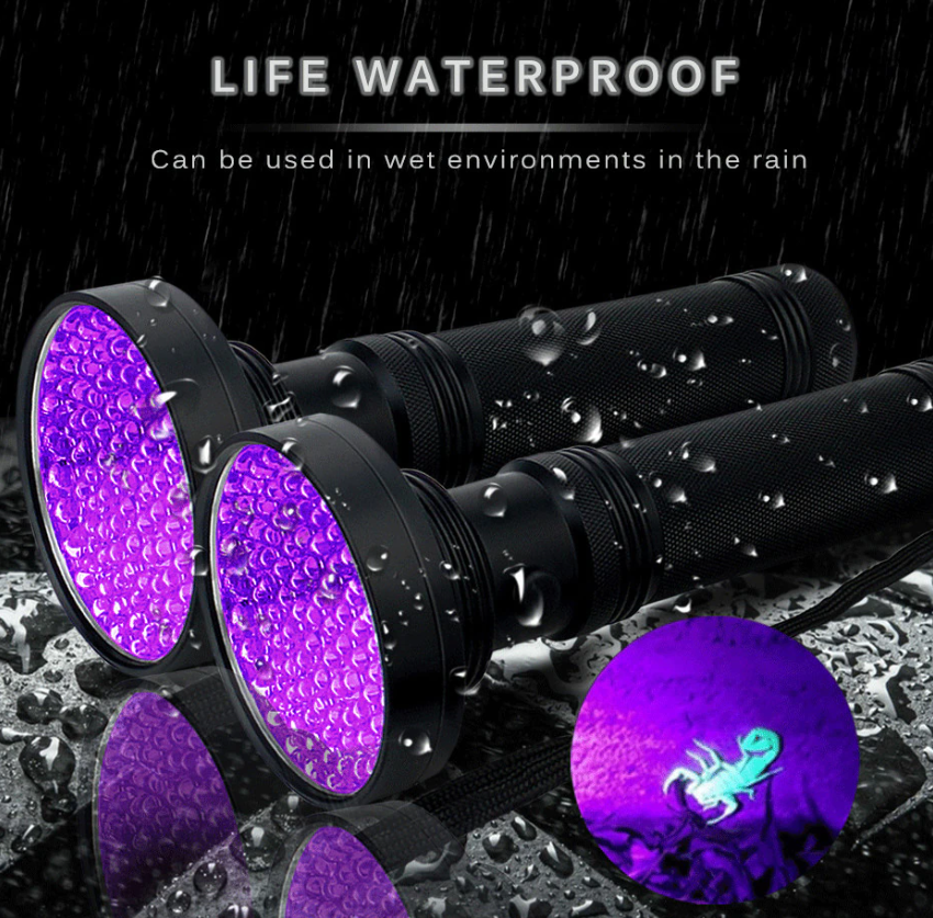 UV Ultraviolet Light 100 LED Flashlight BlackLight 395nM Inspection ...