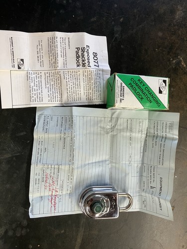 Sargent & Greenleaf USA 8077 Combination Changing Padlock With Box And ...