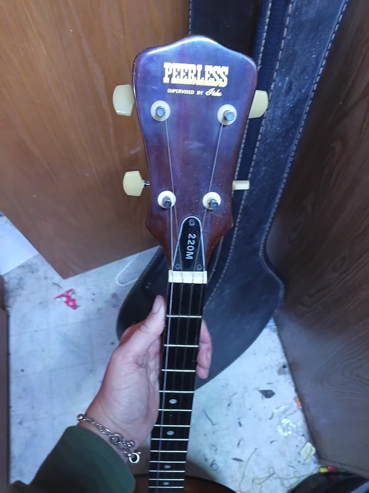 1920's Bacon Peerless Tenor Banjo With Elton Metal Resonator Peerless ...