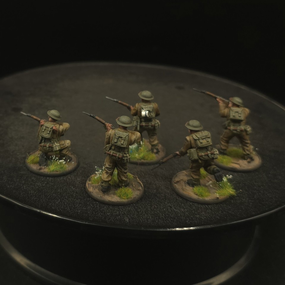 Pro Painted 28mm Bolt Action Ww2 British Infantry ×5 Warlord Games ...