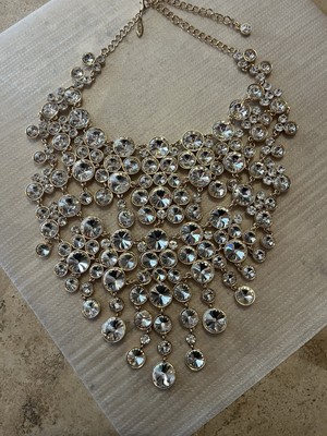 Natasha Clear Crystal Stone Necklace NWOT | eBay
