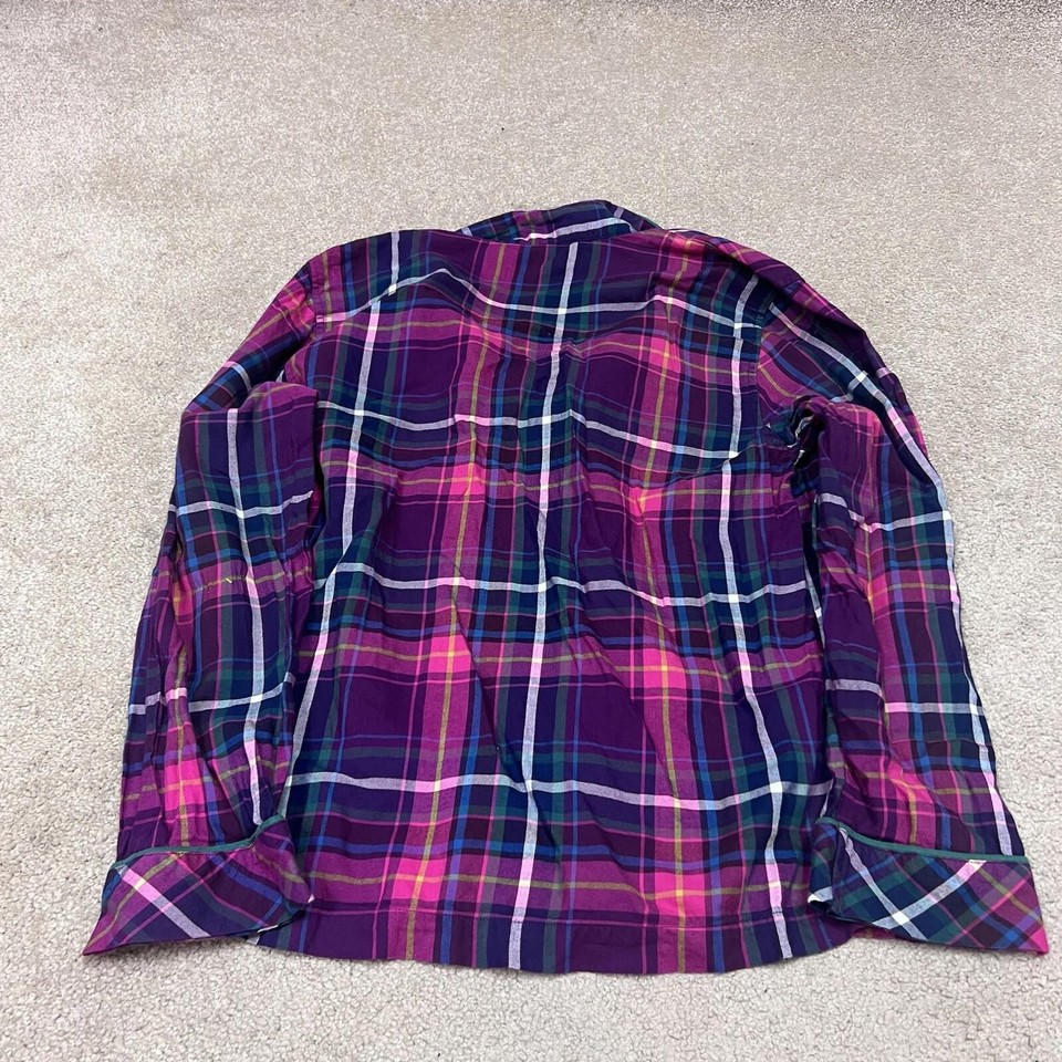 Victoria’s Secret Sleep Shirt Women’s Multicolored Plaid Long Sleeve ...