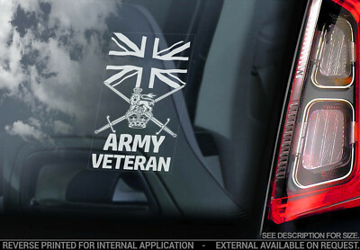 Army Veteran - Car Sticker - Military Armed Forces Regiment Window ...