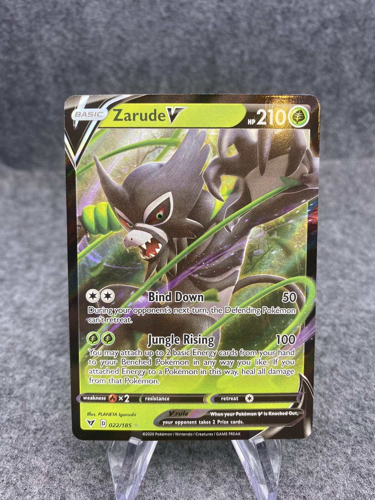 Pokémon TCG Zarude V Vivid Voltage 022/185 Regular Ultra Rare NM | eBay