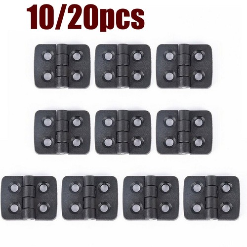 10/20PCS Small Hinges Mini Plastic Black Door Bearing Butt Cabinet ABS ...