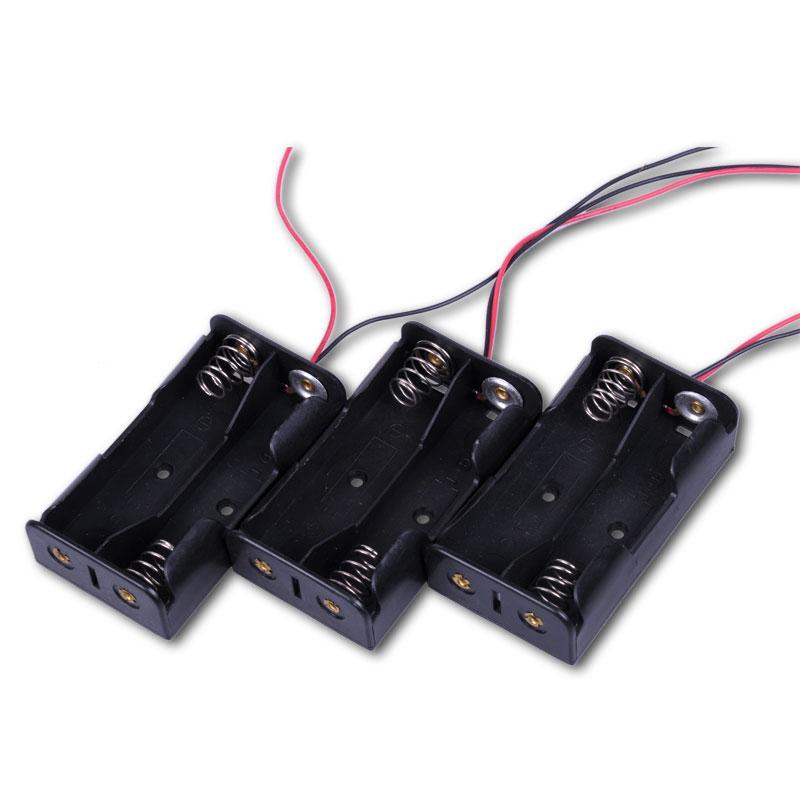 2 pcs Plastic Battery Storage Case Box Holder For2 X AA 2xAA 3V with ...