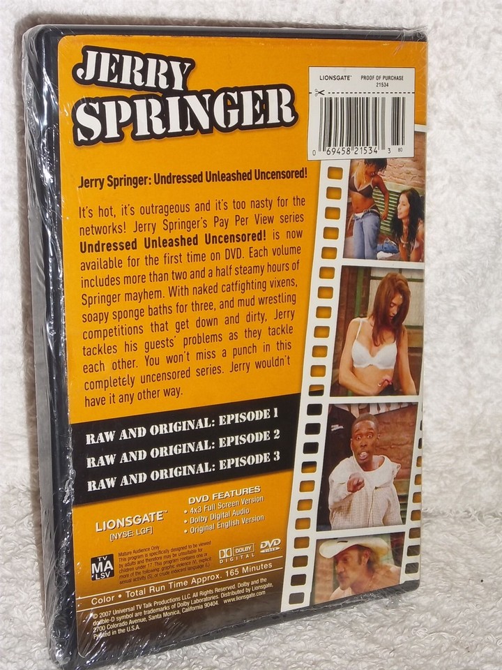 Jerry Springer Undressed Uncensored Unleashed Complete Series 1 2 3 ...