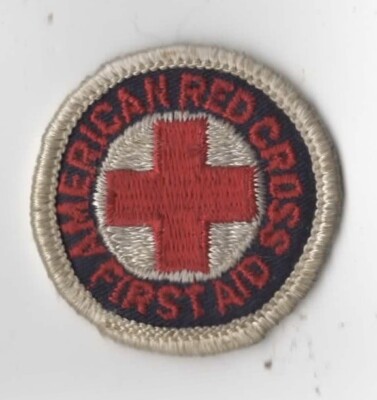 American Red Cross First Aid Patch WHT Bdr. [5D-705] | eBay