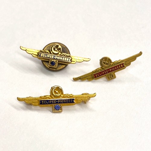 Vintage Lot of 3 Eclipse Pioneer NASA lapel pin 10k 14k kt Gold ...