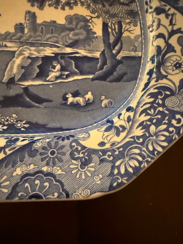 Copeland Spode Blue Italian Platter Rectangular 12½ x 9" Older Blue ...