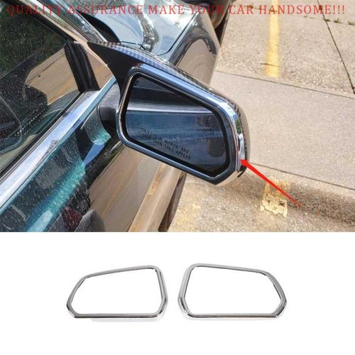 For Ford Mustang 2015-2023 ABS Chrome Rear View Mirror Frame Molding ...