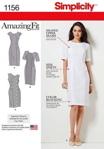 New Simplicity Sewing Pattern Amazing Fit Misses & Plus Size Dress You ...