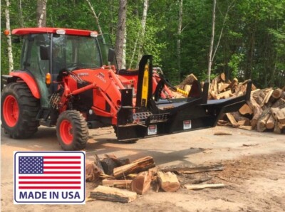 HWP-120 Adjustable Firewood Processor Attachment Bobcat CAT Deere Skid ...