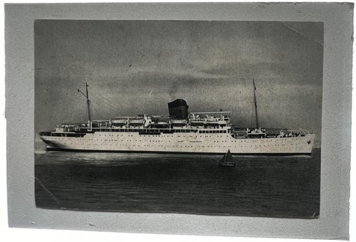 SS COLOMBIE FRENCH LINE CGT 1950 VINTAGE POSTCARD WRITTEN ON BOAT SHIP ...