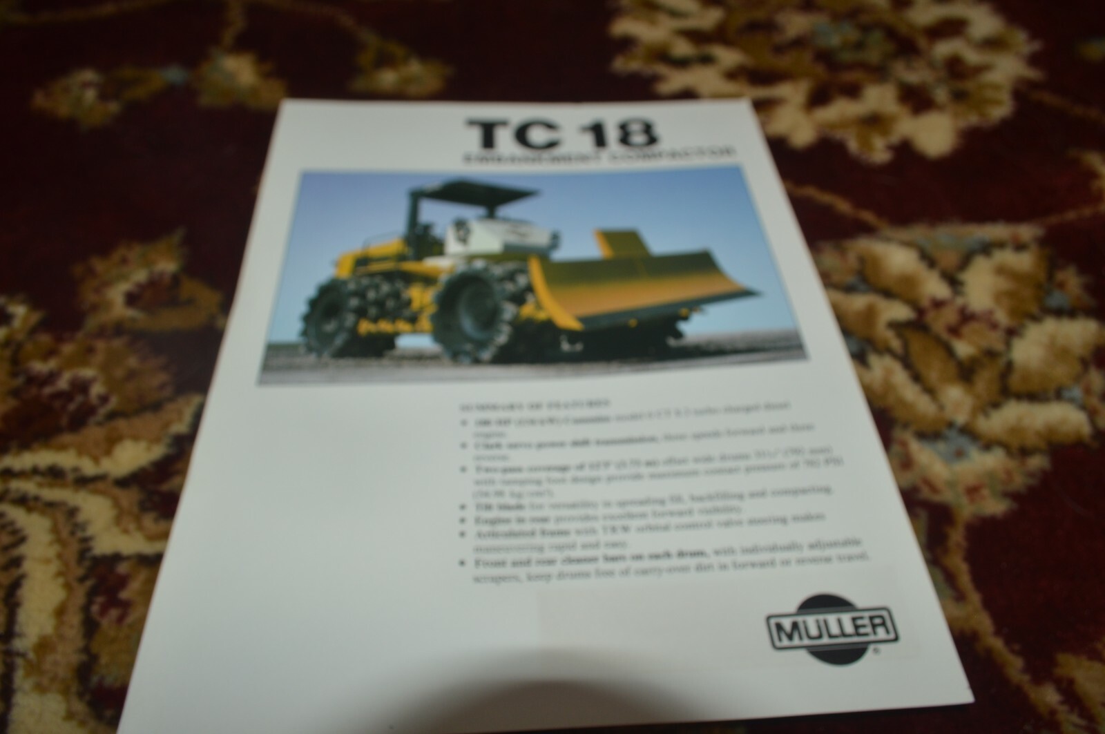 Muller TC18 Embankment Compactor Brochure FCCA | eBay