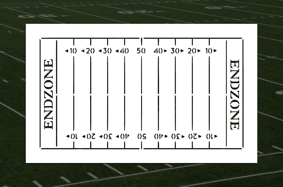 Football Field Number Stencils