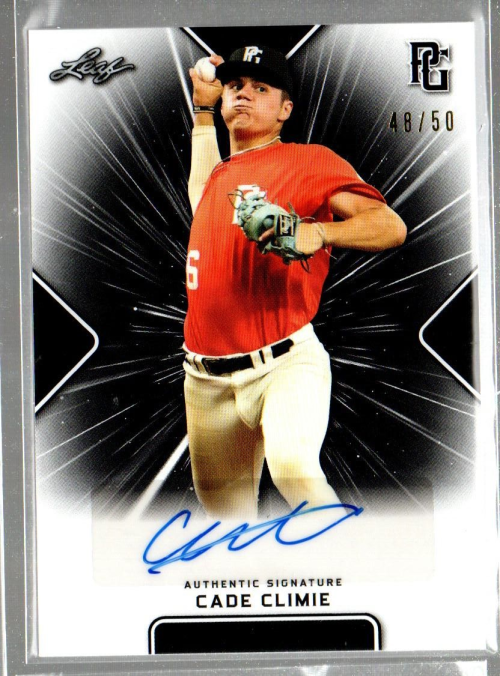 2021 Leaf Perfect Game Showcase Black #BACC2 Cade Climie Auto /50 | eBay