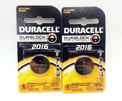 2 DL2016 DURACELL Lithium Battery CR2016 2016 KCR2016 | eBay