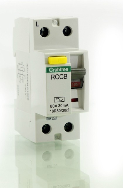 Crabtree Loadstar RCD 80 Amp 30ma Double Pole 80a RCCB 18r80/30/2 for ...