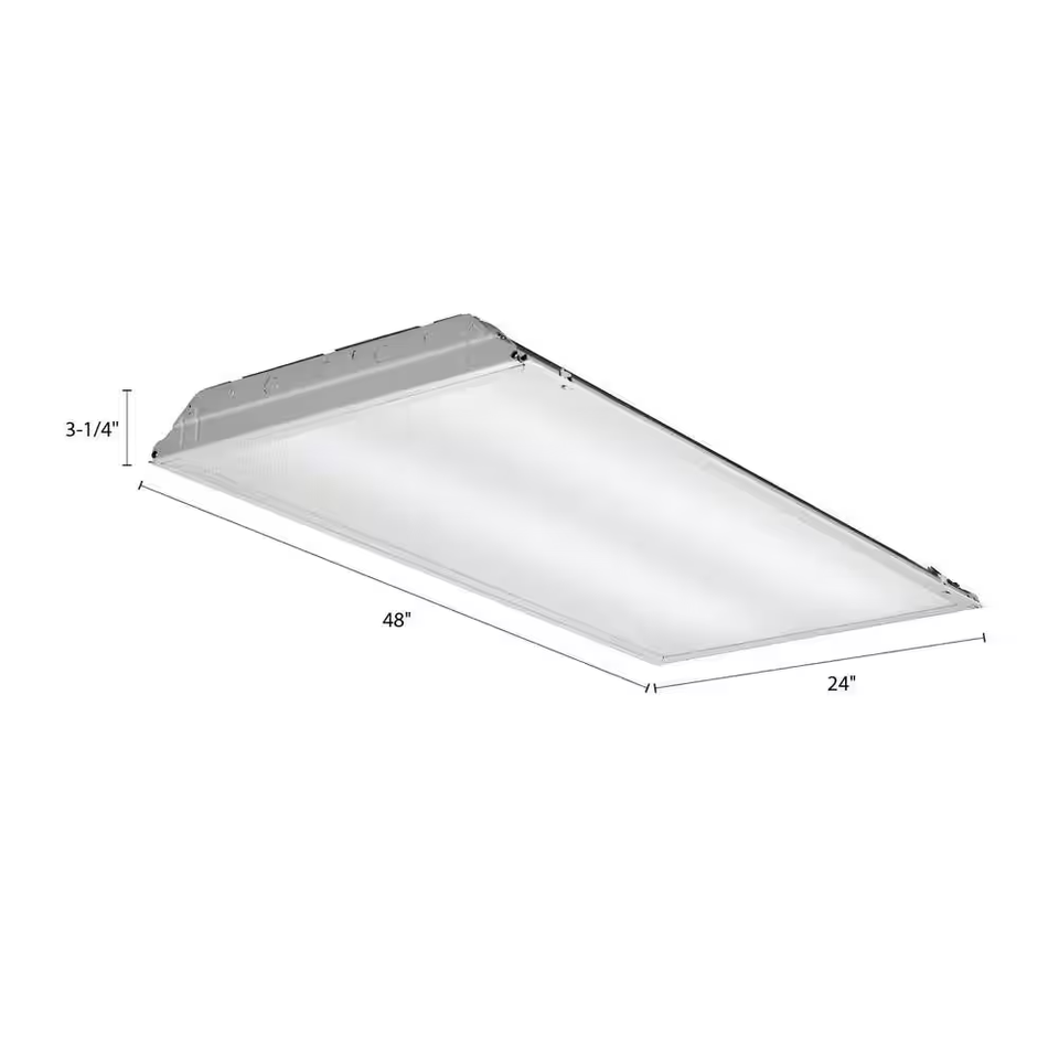 Lithonia Lighting Recessed Troffer LED 2' x 4' 4000-Lumens 120V ...