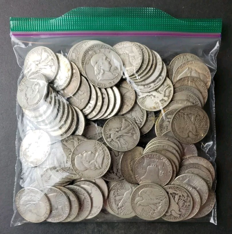 Bag of 100 50c 90% Silver Half Dollars | eBay