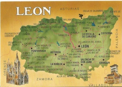 LEON FRANCE MAP POSTCARD | eBay
