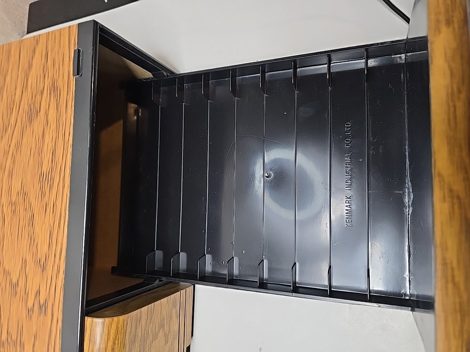 Vintage VHS Tape Faux Wood Two Drawer Storage Cabinet Case Organizer 18 ...