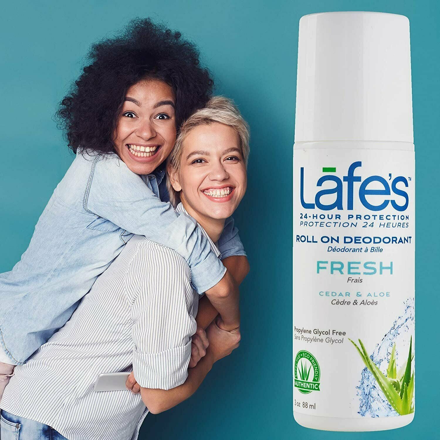 Lafe's Roll On Deodorant 24Hr Protection Natural Fresh Cedar & Aloe ...