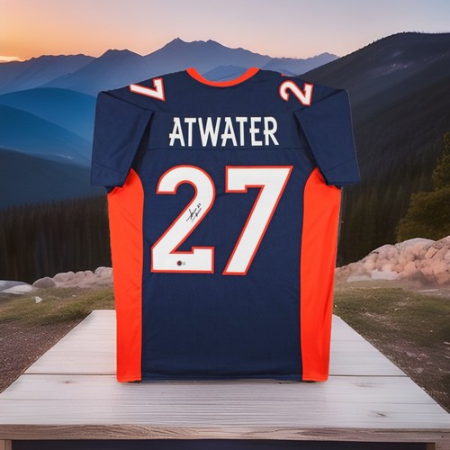 Steve Atwater Custom Signed Navy Pro Style Jersey Autographed BAS ...