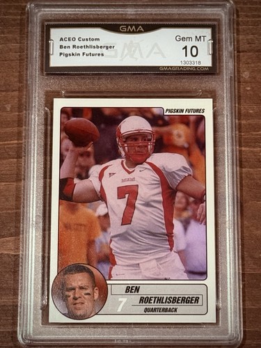 2004 Ben Roethlisberger Pigskin Futures Rookie RC GMA Graded 10 Gem MT ...