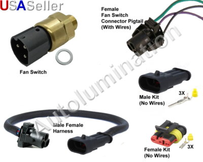 Radiator Fan Temperature Switch Connector Replaces BMW Z3 E21 E23 E24 ...
